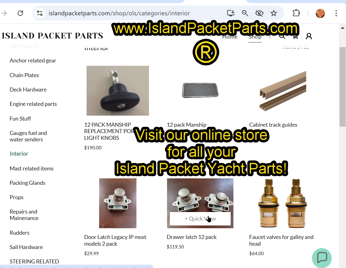 Island Packet Parts - Mack Yacht Services